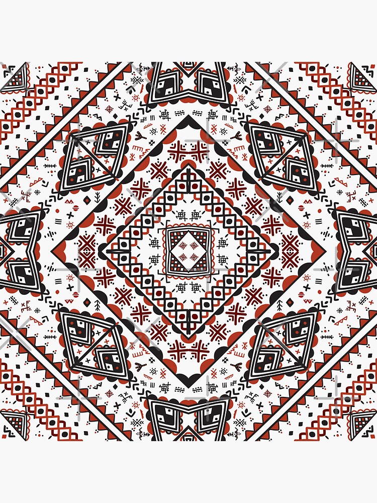 "Kabyle rug - Seamless ethnic geometric abstract pattern" Sticker for ...