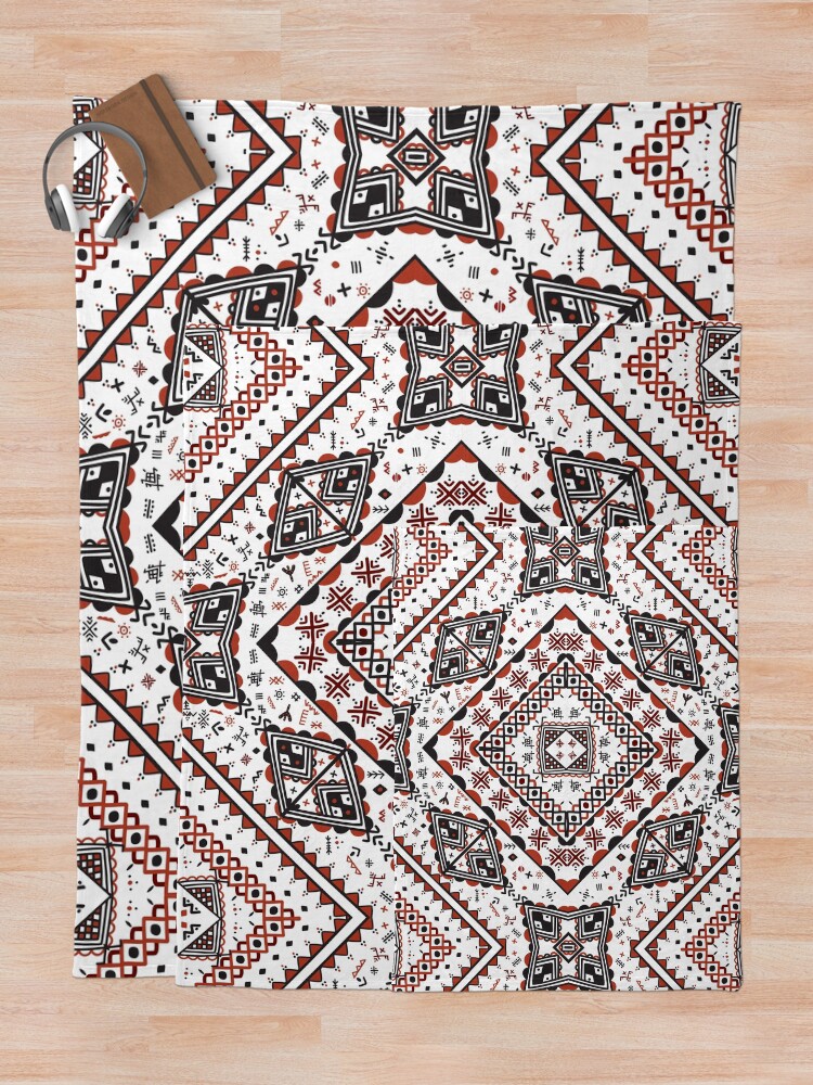 Plaid « Poterie Kabyle Motifs Berbère », par Eldjama | Redbubble