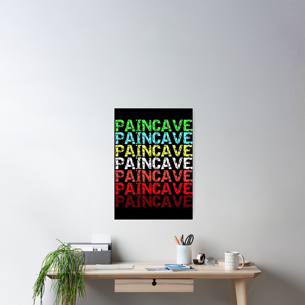 "Retro Pain Cave " Poster for Sale by Sonatablue | Redbubble