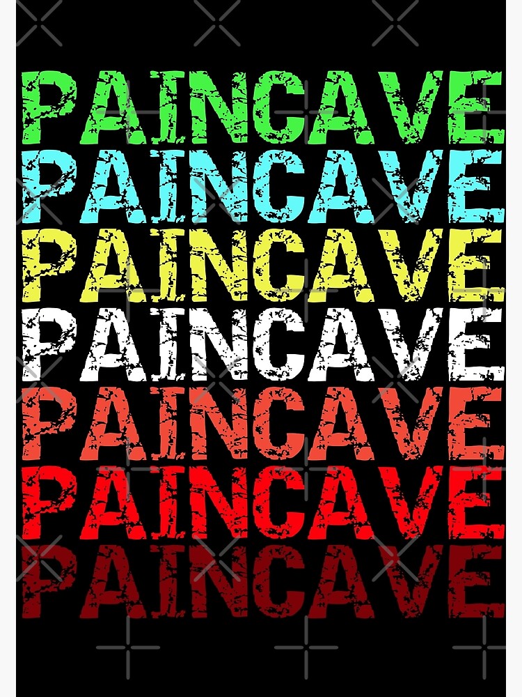 "Retro Pain Cave " Poster for Sale by Sonatablue | Redbubble