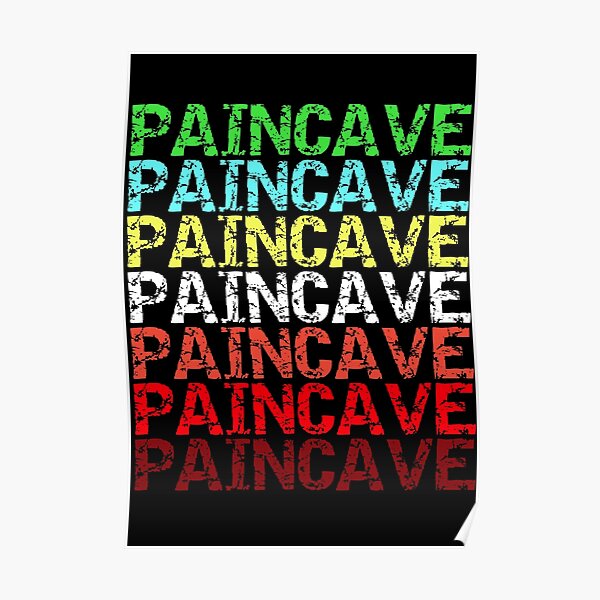 "Retro Pain Cave " Poster for Sale by Sonatablue | Redbubble