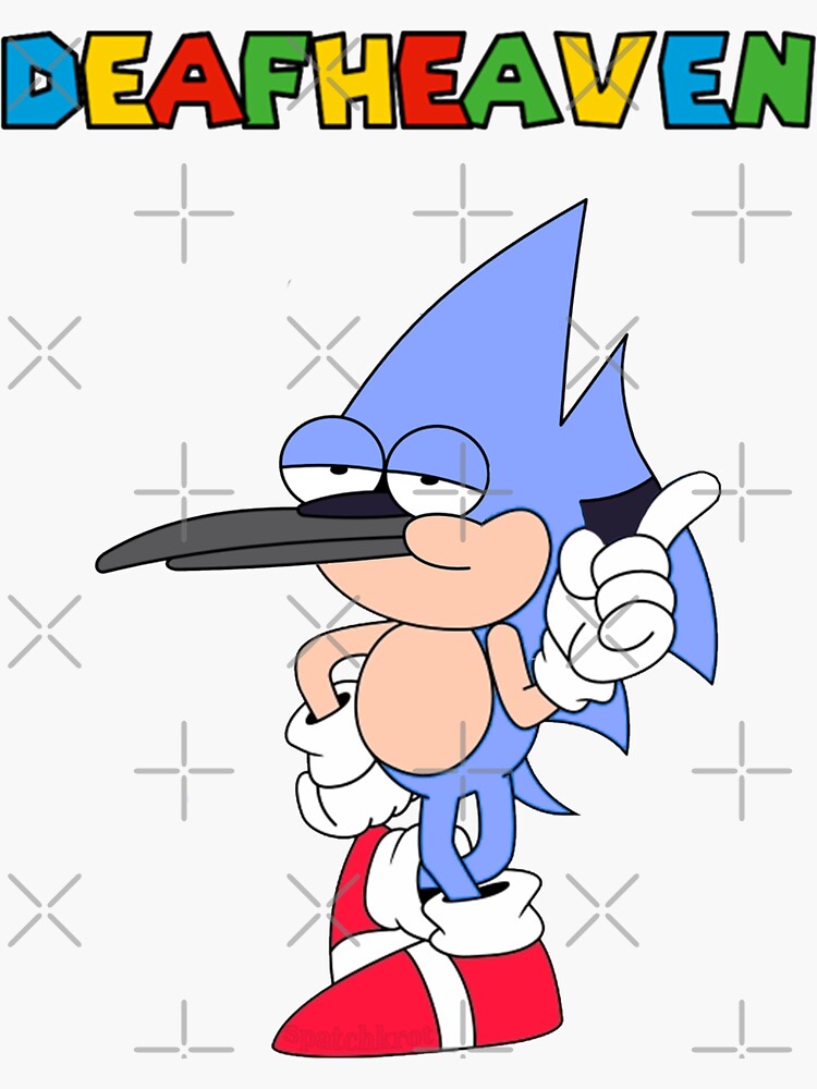 "Cursed Bootleg Deafheaven the Blu jay Hedgehog Offbrand" Sticker for ...