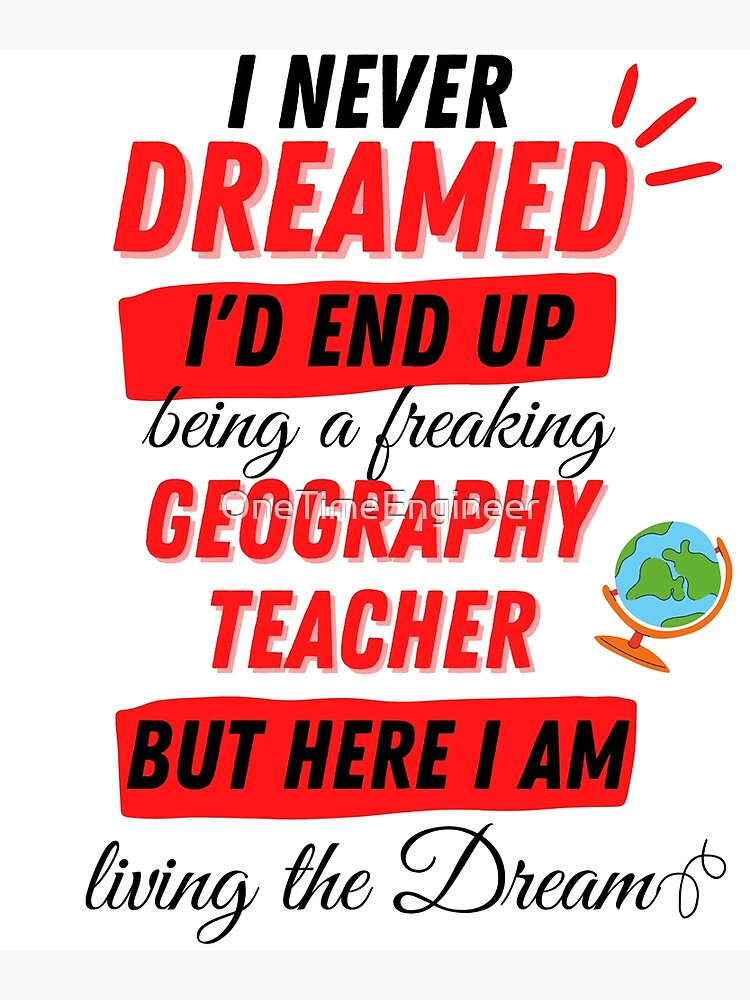 "geography teacher Funny geographic meme" Poster for Sale by ...
