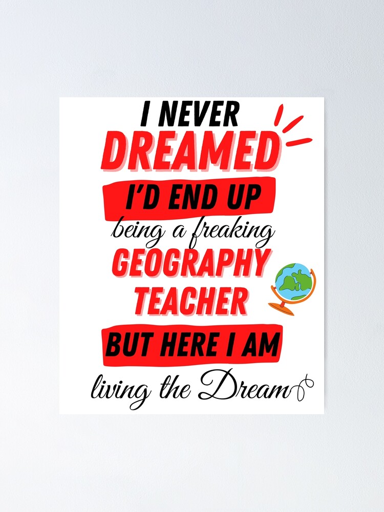 "geography teacher Funny geographic meme" Poster for Sale by ...