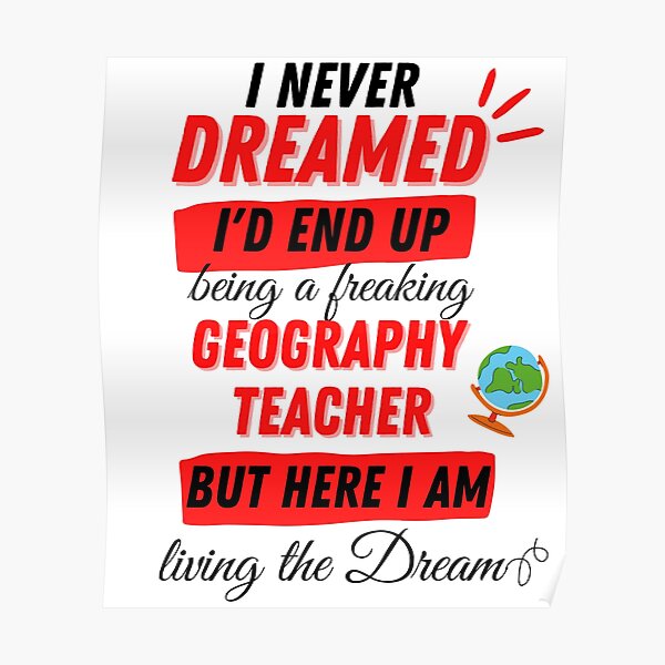 "geography teacher Funny geographic meme" Poster for Sale by ...