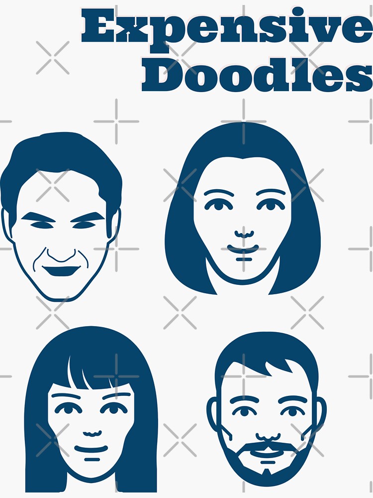"Expensive doodles" Sticker by UniqueArtShop | Redbubble