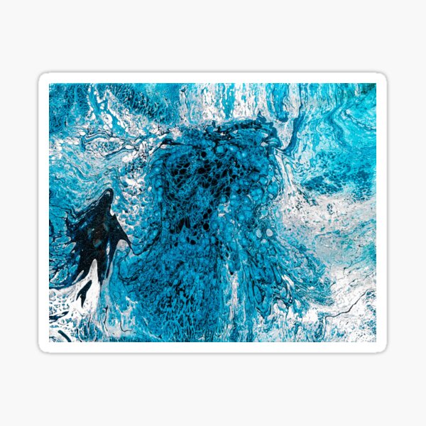 "Crystal Blue Mozaik Art" Sticker by Mamibo | Redbubble