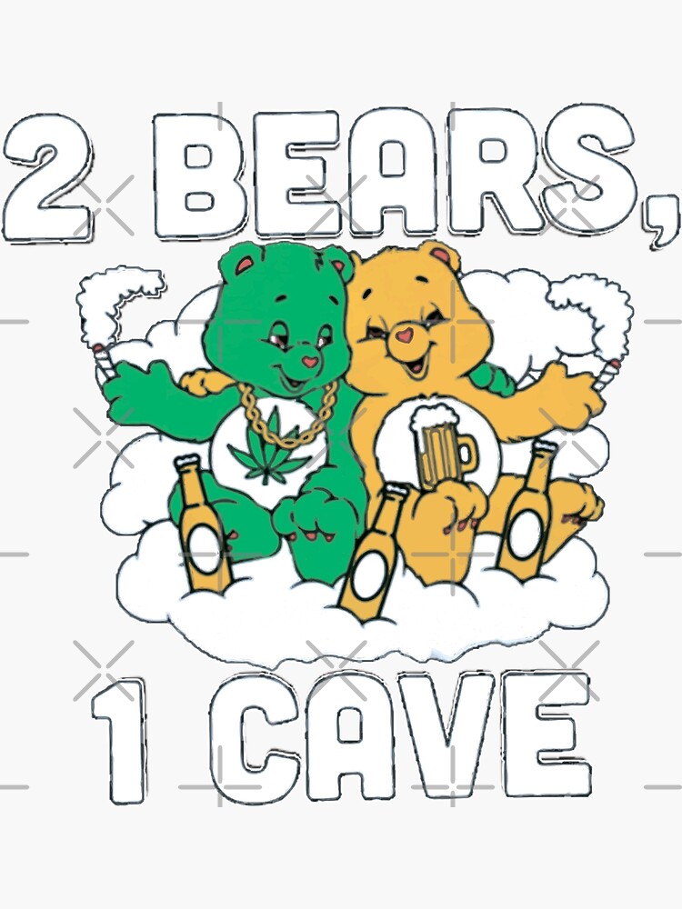 "two bears one cave best selling" Sticker for Sale by RB-Store | Redbubble