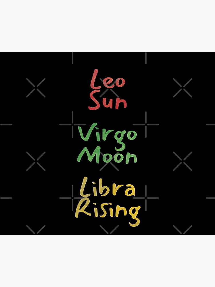 "Leo Sun Virgo Moon Libra Rising Text" Poster for Sale by ...