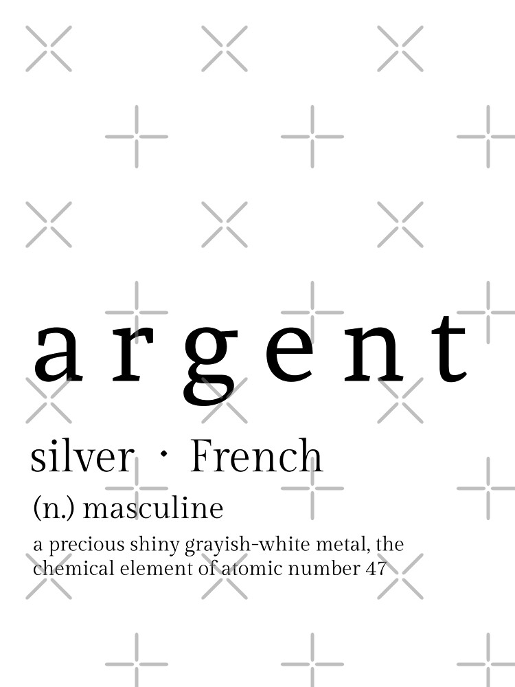 "argent - silver - french word aesthetic " Poster for Sale by ...