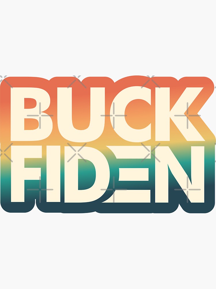 "BUCK FIDEN" Sticker for Sale by 96design | Redbubble