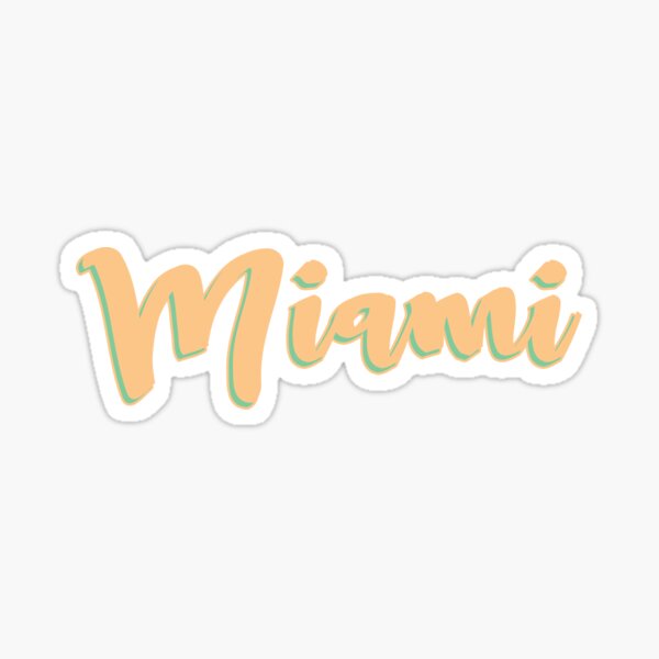 "Miami Script " Sticker for Sale by NicholasForbes | Redbubble
