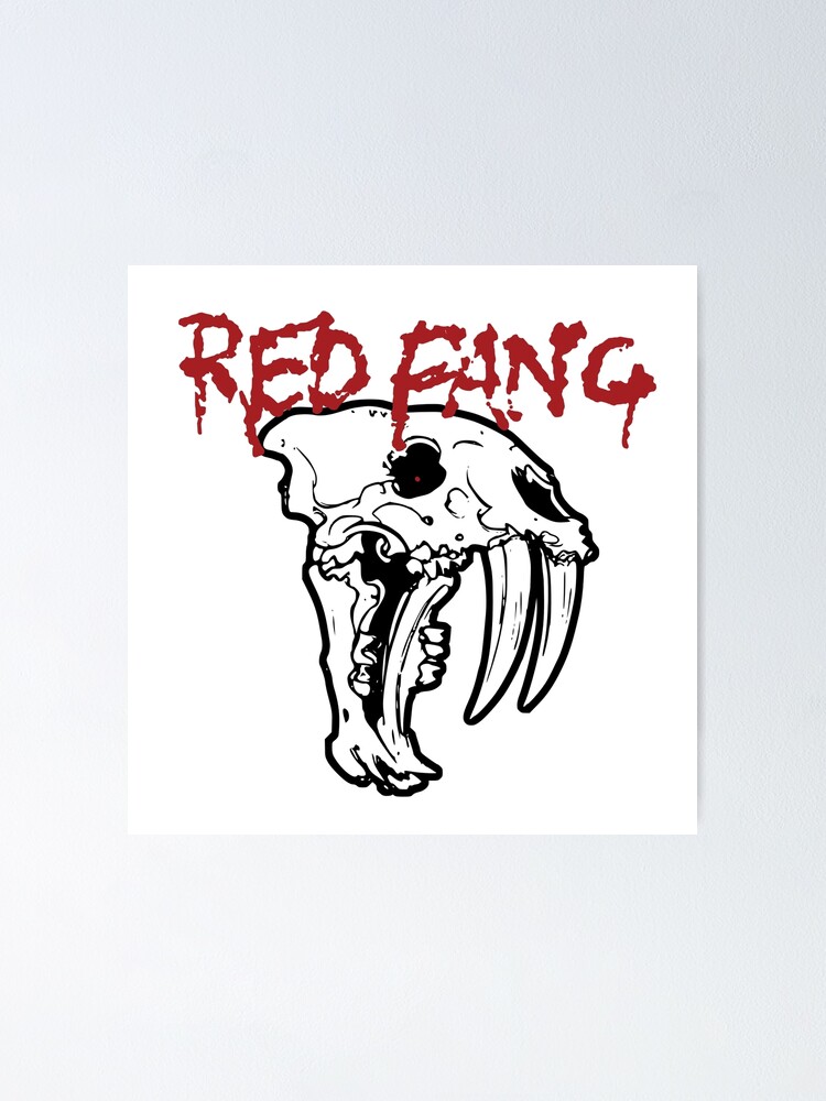 "Classic Red Fang Logo" Poster by hghmelu029 | Redbubble