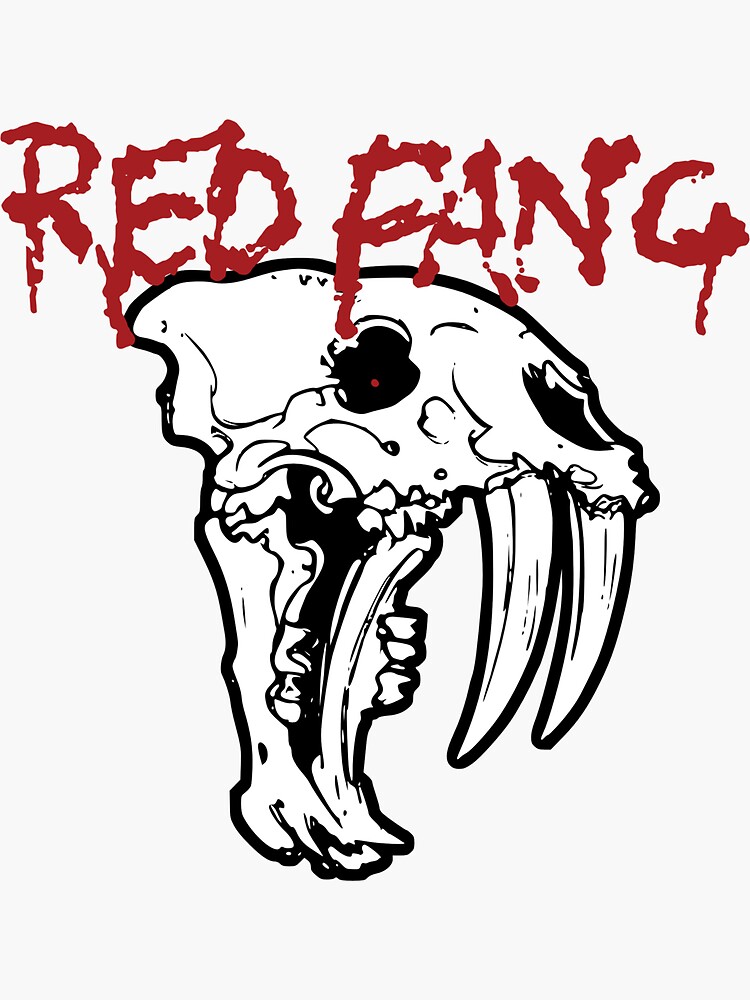 "Classic Red Fang Logo" Sticker for Sale by hghmelu029 | Redbubble