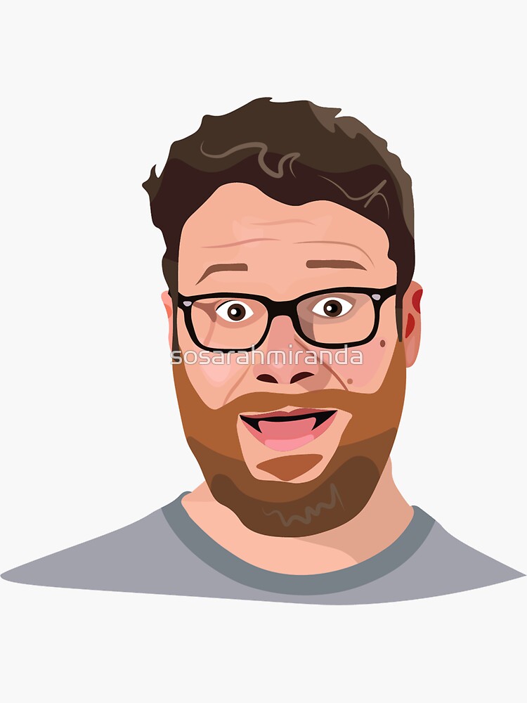 "Seth Rogen Illustrated" Sticker for Sale by sosarahmiranda | Redbubble