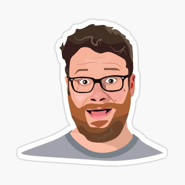 "Seth Rogen Illustrated" Sticker for Sale by sosarahmiranda | Redbubble