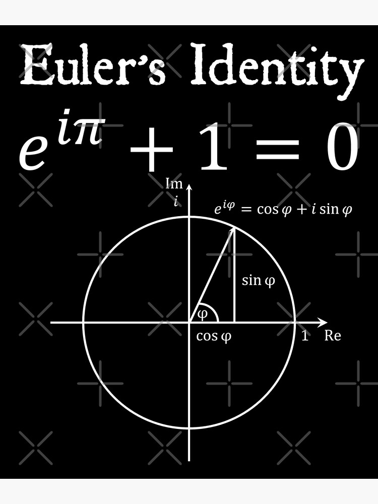 Lámina artística «Euler's Identity Vintage Math Design Blanco sobre ...