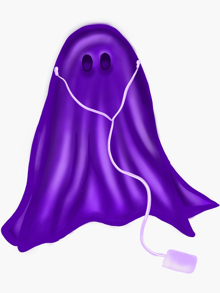 "vibing ghost " Sticker for Sale by Queer-enby-shit | Redbubble