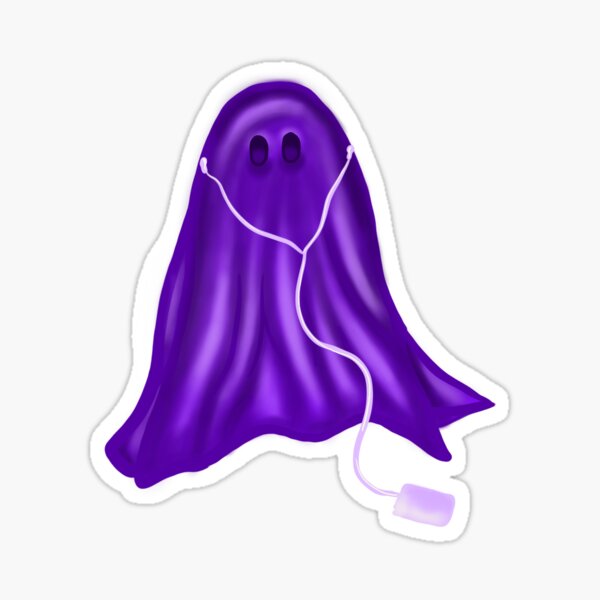"vibing ghost " Sticker for Sale by Queer-enby-shit | Redbubble
