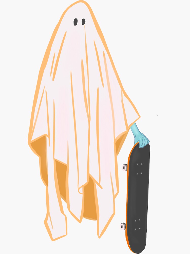 "skating ghost " Sticker for Sale by Queer-enby-shit | Redbubble
