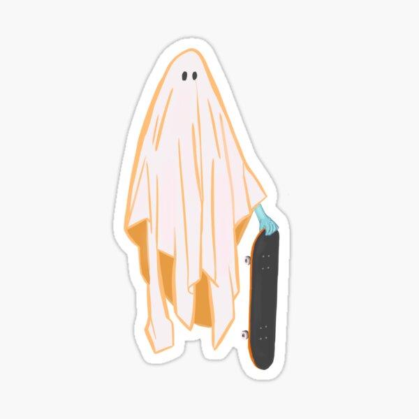 "skating ghost " Sticker for Sale by Queer-enby-shit | Redbubble