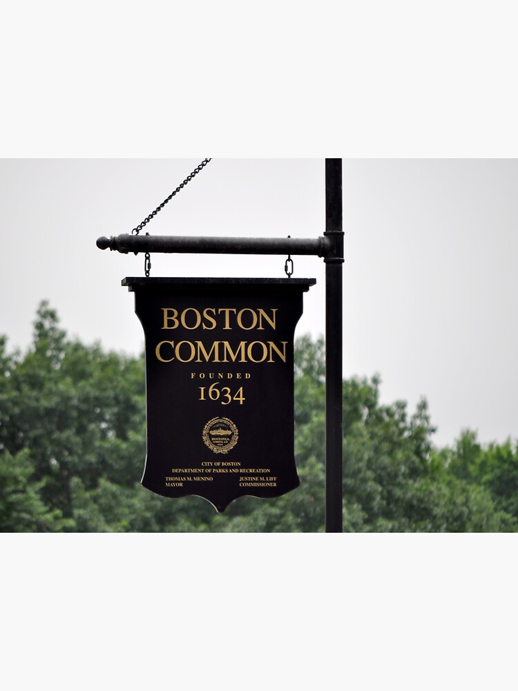 "Boston Common Sign - Founded 1634" Sticker for Sale by SLBigelow11 ...