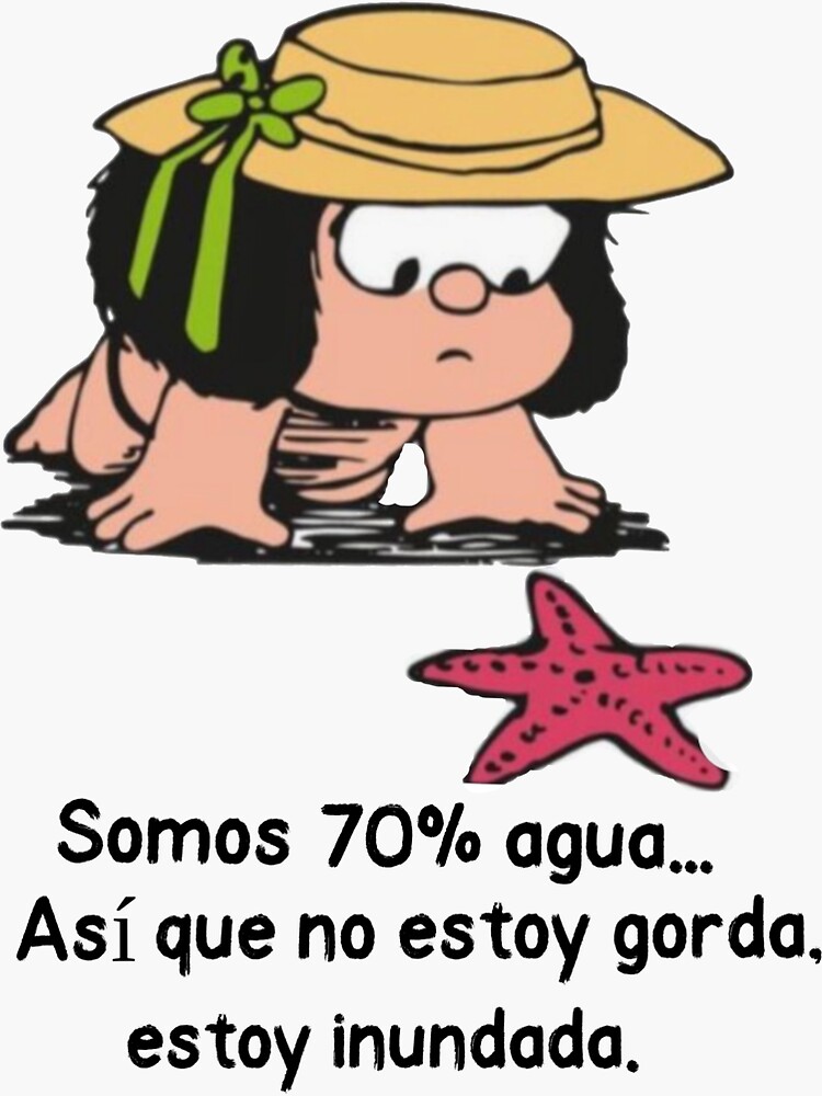 "Somos 70% agua... " Sticker for Sale by MinimalistLive | Redbubble