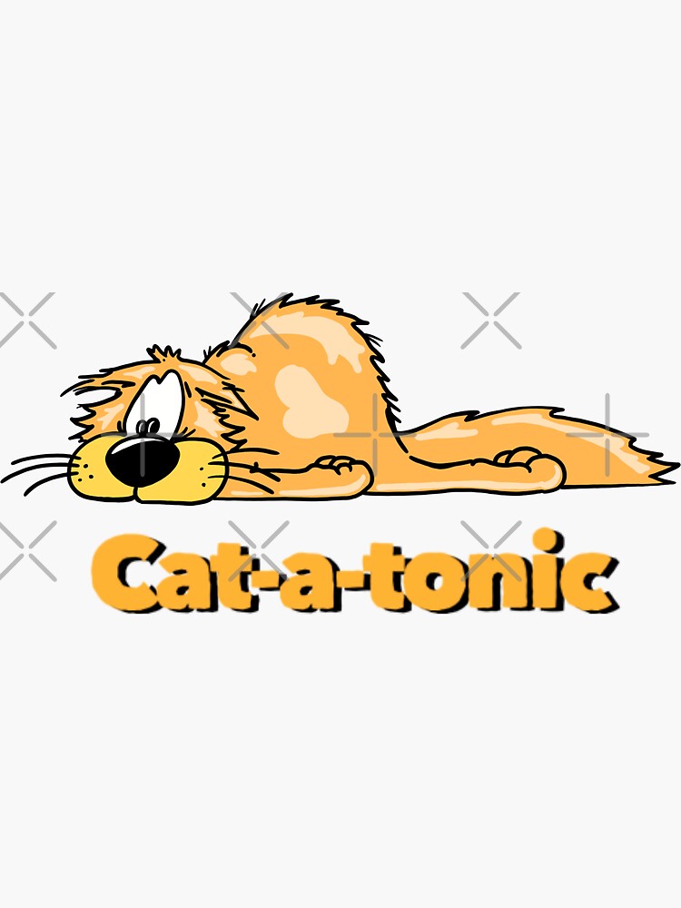 "Cat-A-Tonic" Sticker for Sale by Critterz2020 | Redbubble