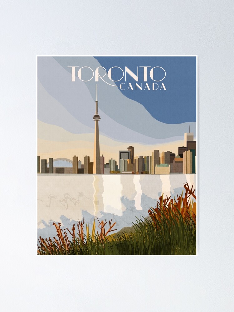 "Vintage Inspired Toronto, Ontario, Canada Travel Poster" Poster for ...