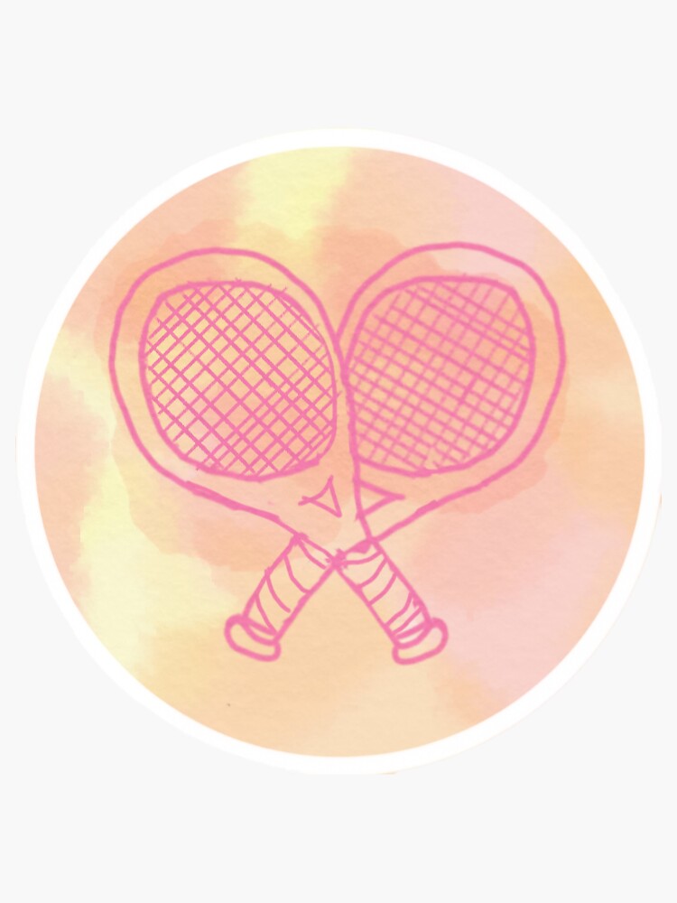 "watercolor tennis rackets " Sticker for Sale by JLGirlUp2020 | Redbubble