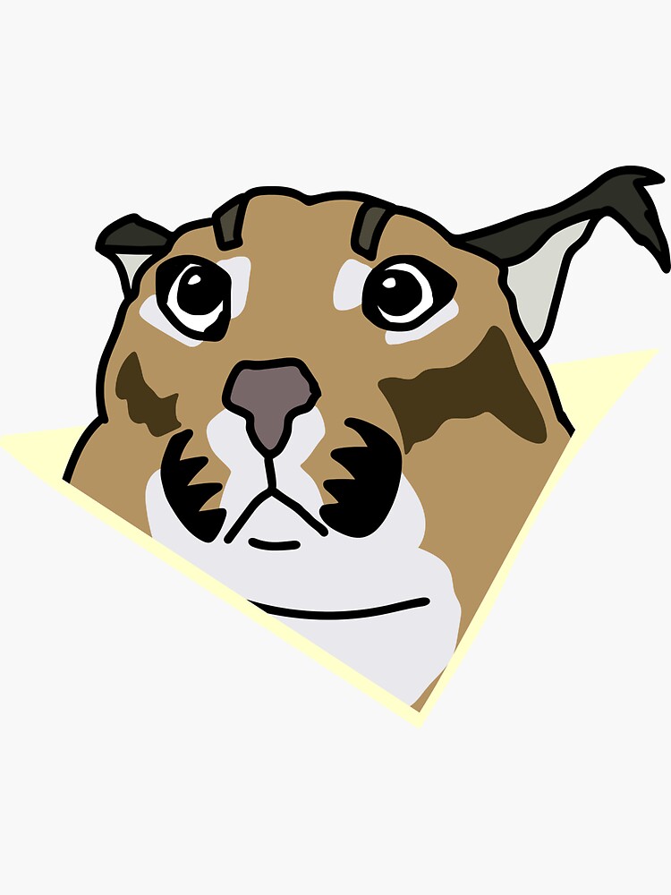 Pegatina «Big Floppa asustado» de Maxtown | Redbubble