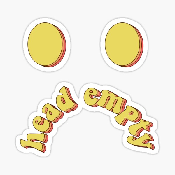 "head empty frown" Sticker for Sale by mimisstickers | Redbubble