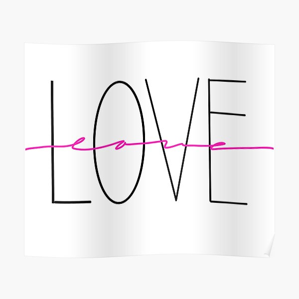 "Rae Dunn Inspired Love Simple Cursive" Poster for Sale by cmatsukawa ...