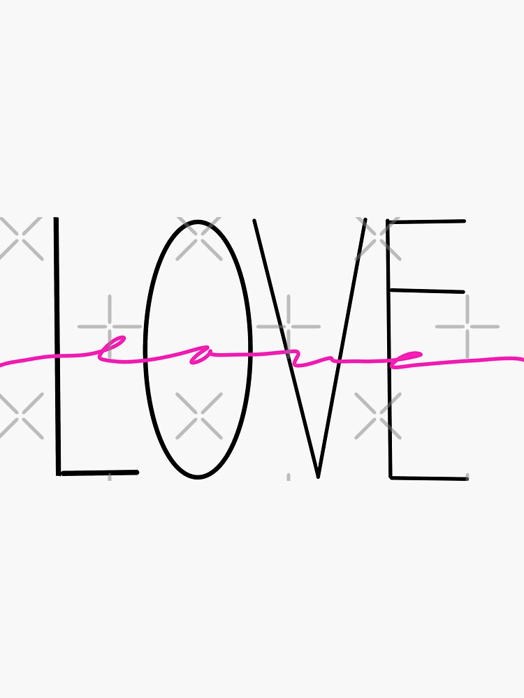"Rae Dunn Inspired Love Simple Cursive" Sticker by cmatsukawa | Redbubble