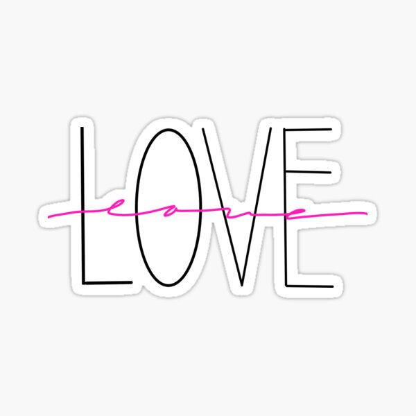 "Rae Dunn Inspired Love Simple Cursive" Sticker by cmatsukawa | Redbubble