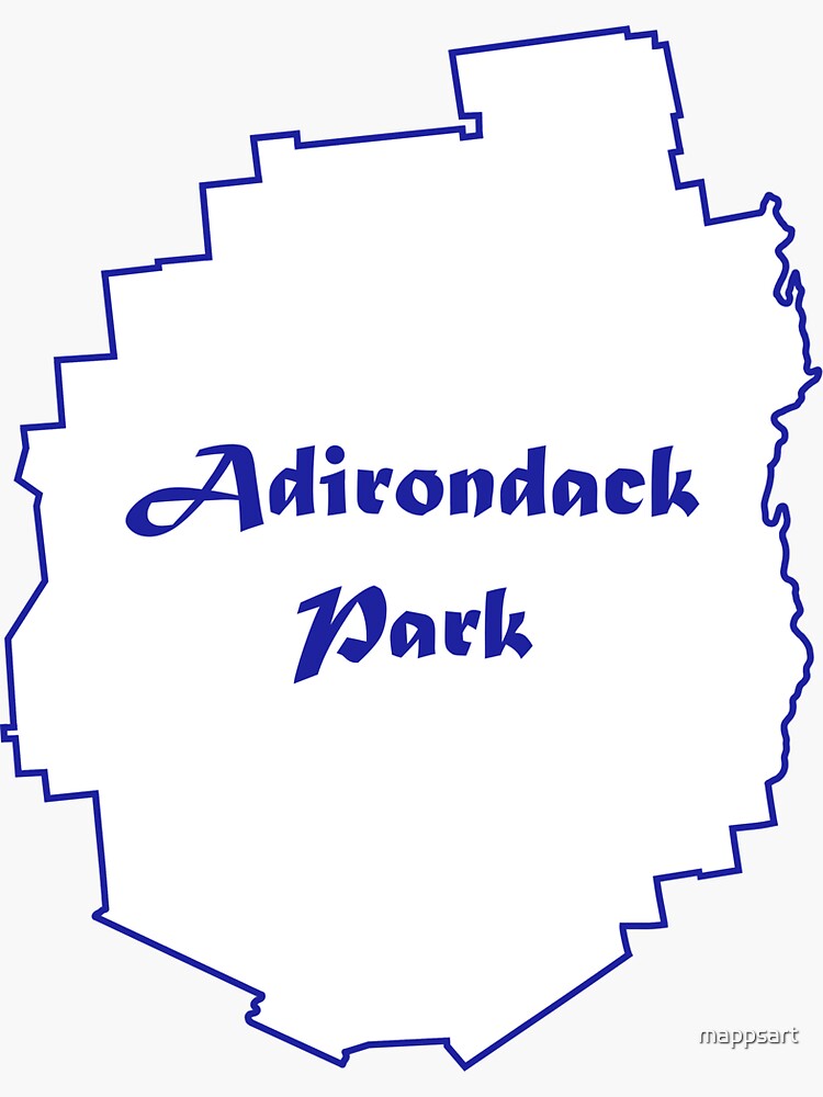 "Adirondack Park Blue Line" Sticker for Sale by mappsart | Redbubble