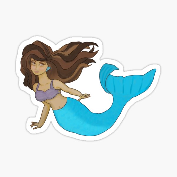 "Mermaid Danielle Cartoon" Sticker by mermaiddanielle | Redbubble