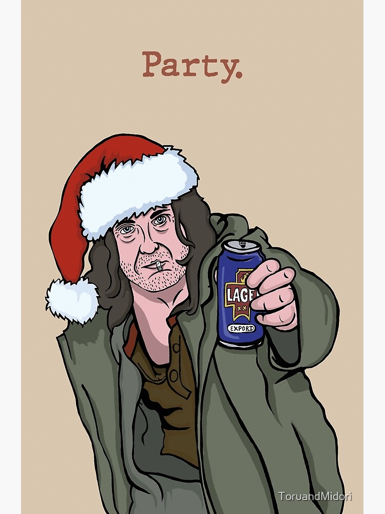 "Party - Funny Shameless British Comedy Christmas Party Card" Poster by ...