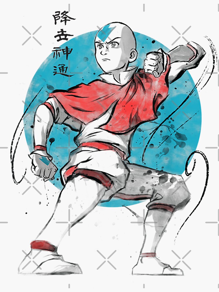 "The Last Airbender Aang Air Signs " Sticker by ArnaBaybasin | Redbubble