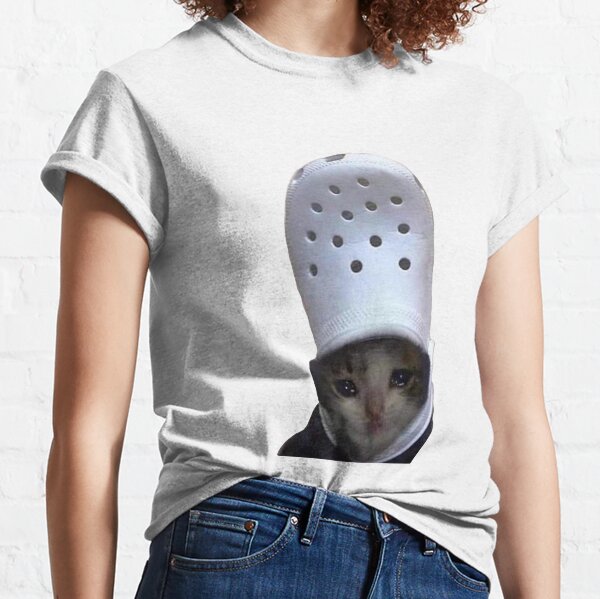 Crying Cat Croc Meme T-Shirts | Redbubble