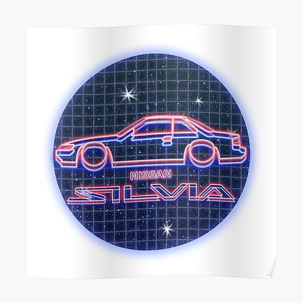 "Nissan Silvia S13 Neon Emblem" Poster by lithoman2 | Redbubble
