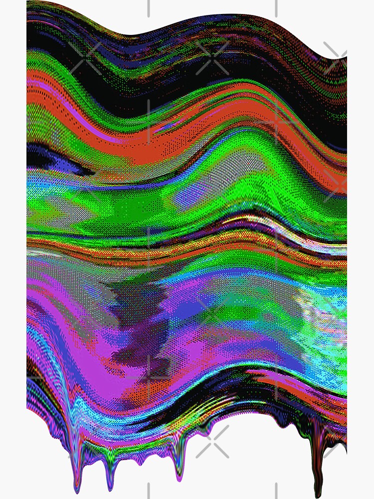 "glitch" Sticker by bosstrilla | Redbubble