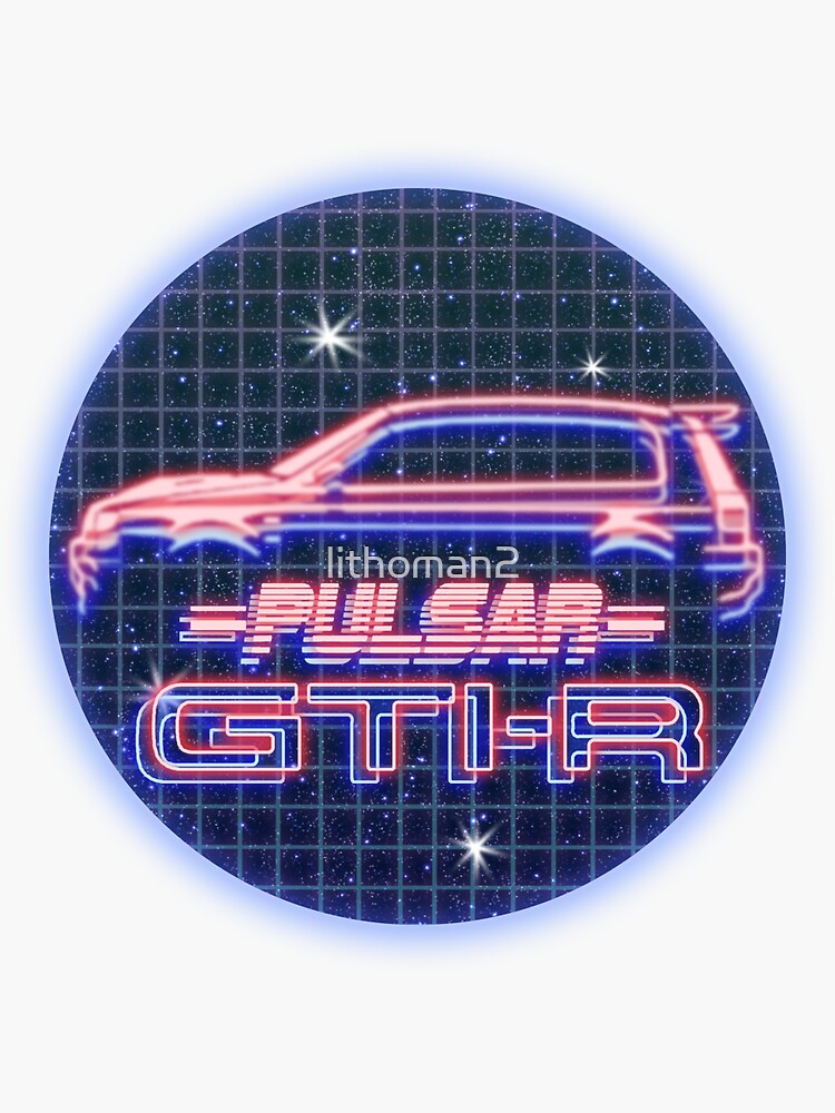 "Nissan Pulsar GTI-R Neon Emblem" Sticker for Sale by lithoman2 | Redbubble