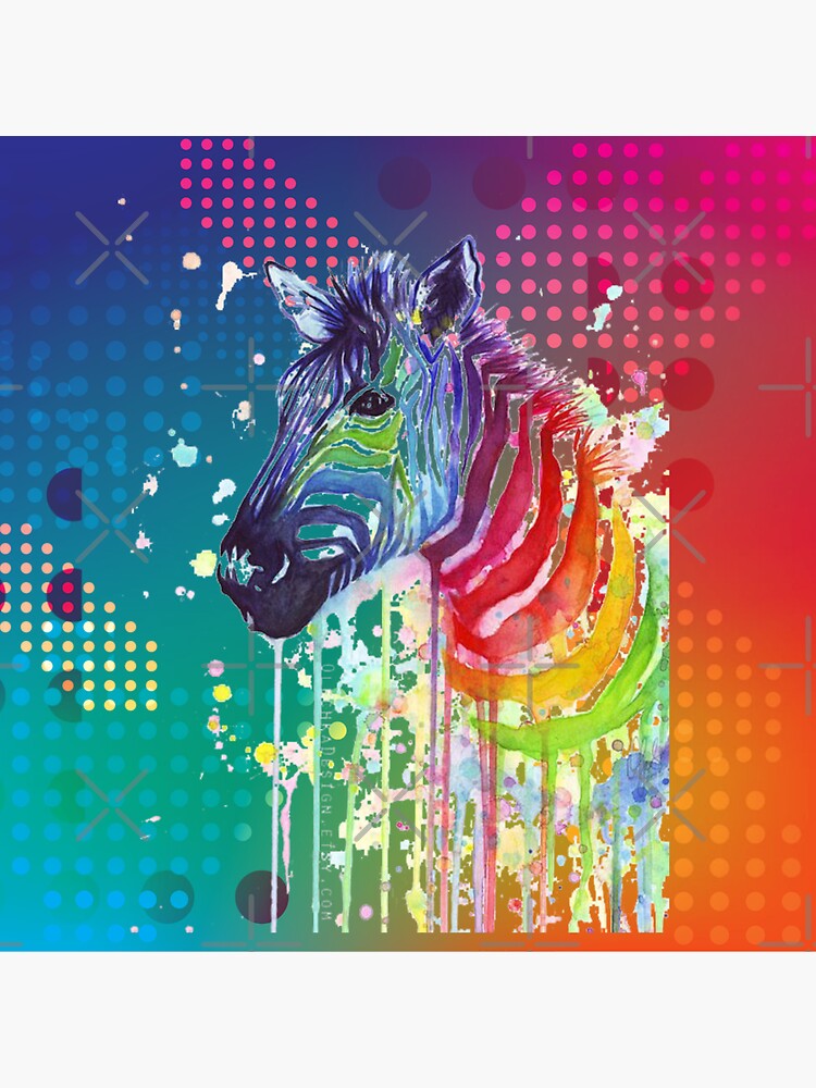 "Zebra Funk - Design By Source Inspired" Sticker by SourceInspired ...