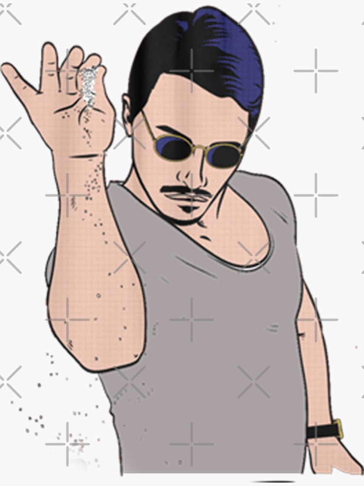 "Salt Bae Needs Salt Sticker" Sticker for Sale by designsbymarlon ...
