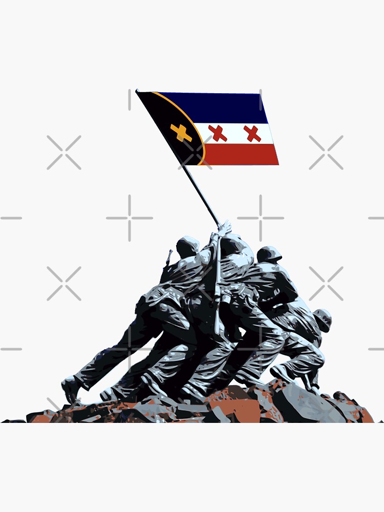 "lmanburg flag art" Sticker by HeckYeaDesigns | Redbubble