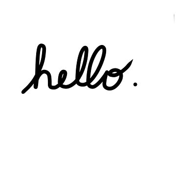 "Cursive "Hello"" Poster for Sale by junelight19 | Redbubble