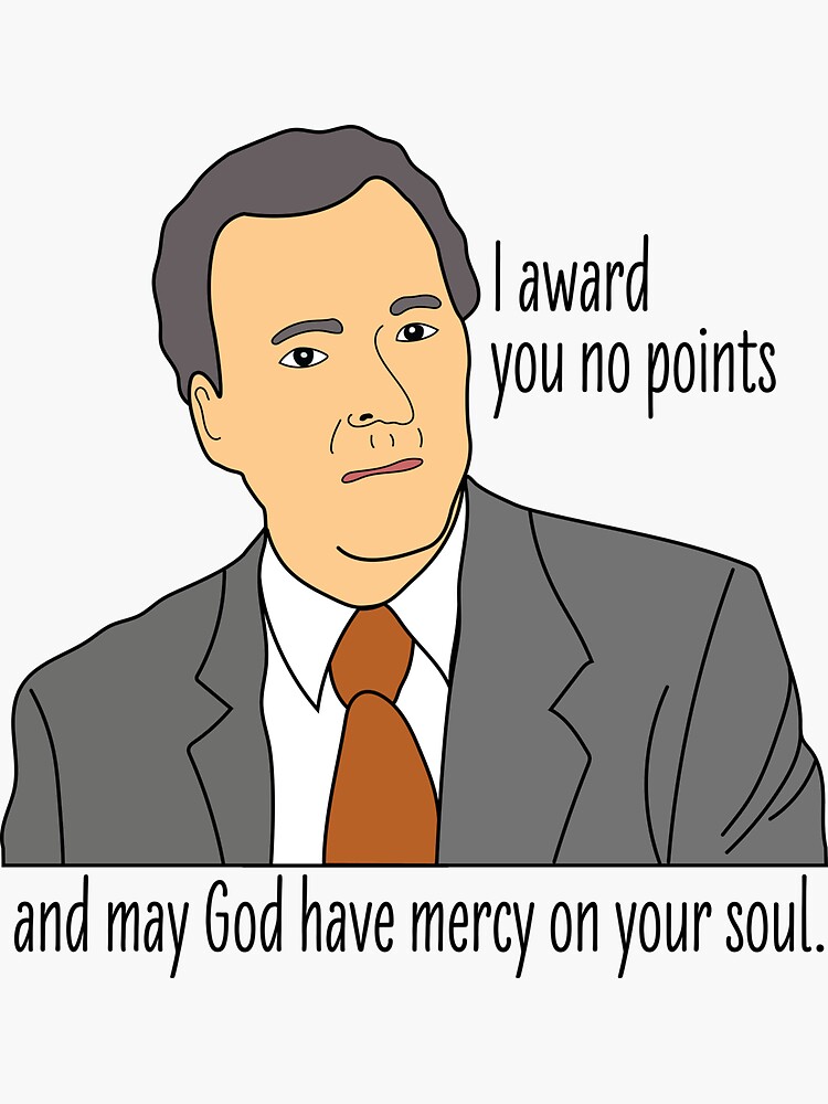 "I award you no points. " Sticker for Sale by BastianDesigns | Redbubble