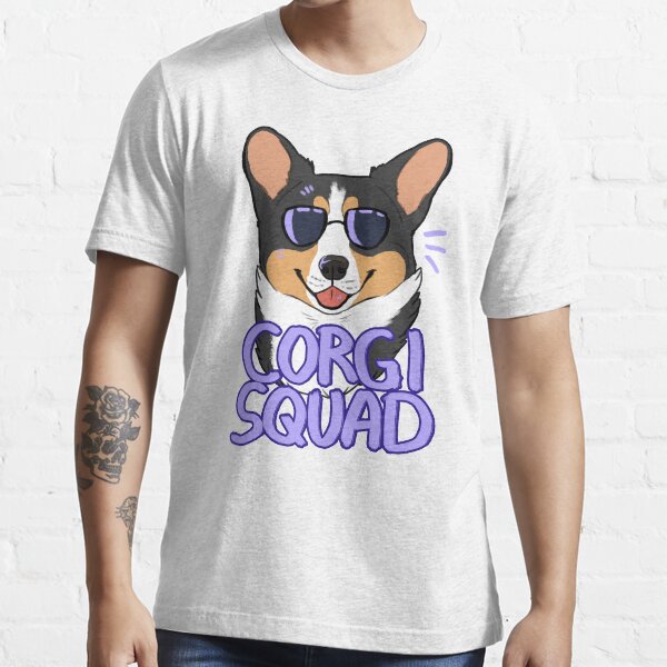 "CORGI SQUAD (black tricolor)" T-shirt for Sale by mexicanine | Redbubble | corgi t-shirts - dog ...