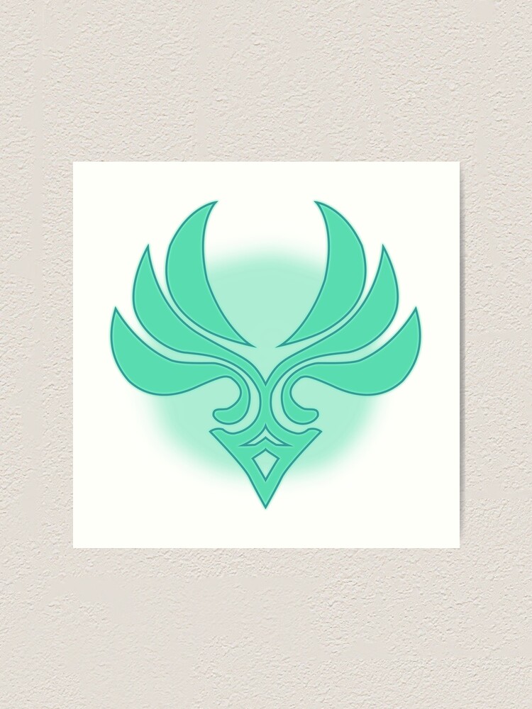"Genshin Impact - Anemo Element Vision Symbol" Art Print for Sale by ...